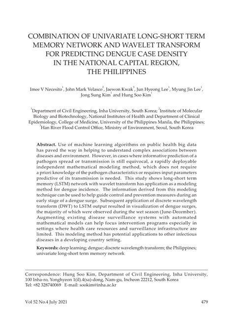 Pdf Combination Of Univariate Long Short Term Memory Network And