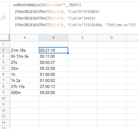 Regex Convert Data To Duration Stack Overflow