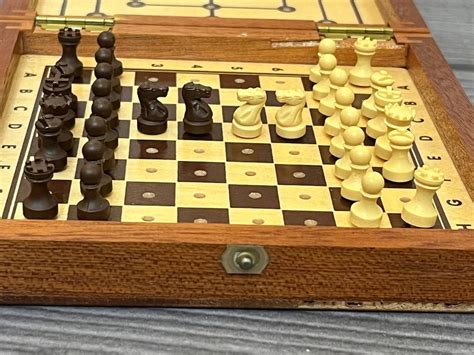 Germany Pocket Chess Set 80s Vintage In Good Condition Chess Pieces