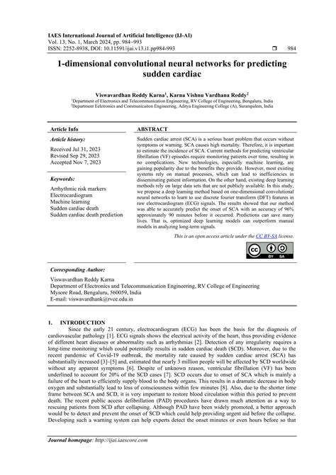1 Dimensional Convolutional Neural Networks For Predicting Sudden Cardiac Pdf Heart And