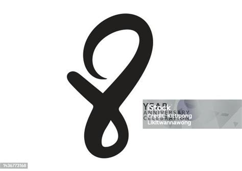 8 주년 기념 블랙 컬러 로고 타입 벡터 8 넘버 디자인 8 번째 생일 초대장 로고 번호 디자인 벡터 일러스트 레이 션 2022년에 대한 스톡 벡터 아트 및 기타 이미지