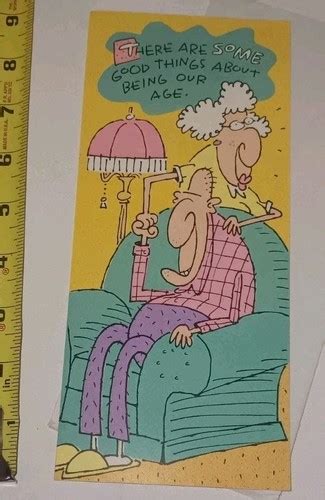 Unused Vintage Greeting Card And Env Sangamon Birthday Humor Old Folks