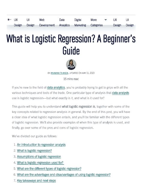 Logestic Regression Model Pdf