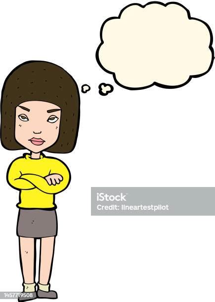 말풍선이 있는 질려 암즈 여자 만화 캐릭터 낙서 드로잉에 대한 스톡 벡터 아트 및 기타 이미지 낙서 드로잉 만화 말풍선