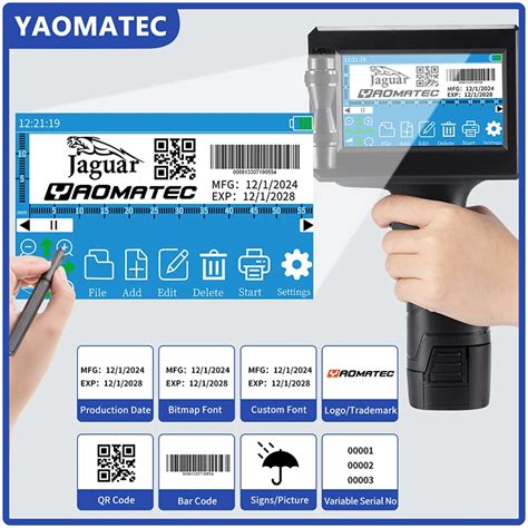 Yaomatec Handheld Inkjet Printer For Date And Batch Encoding Ceiso Certified