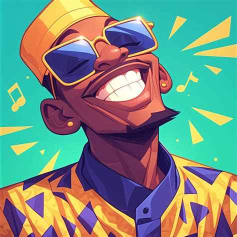 Premium Vector Nigerian Man In Traditional Highlife Musicians Outfit