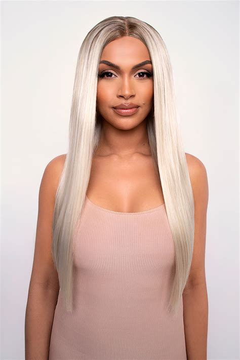 The Serena Light Ash Blonde Sleek And Straight Lace Front Wig