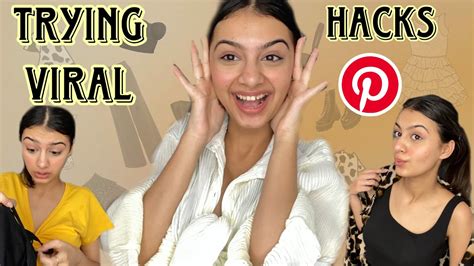Trying Viral Pintrest Hacks👗🧢 Youtube