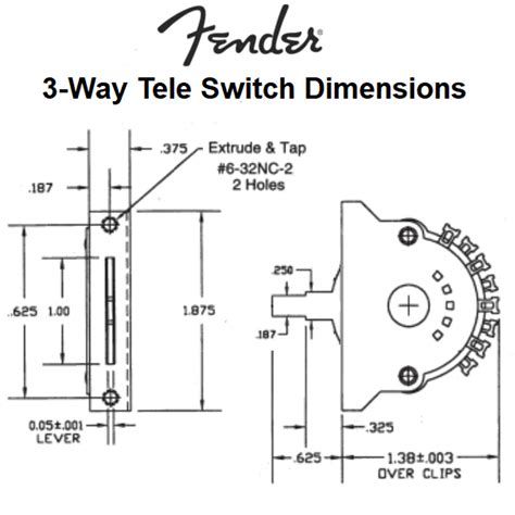 Fender 3 Way Tele Pickup Selector Switch