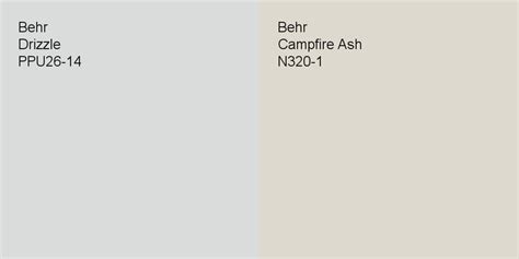 Behr Drizzle Vs Behr Campfire Ash Comparison