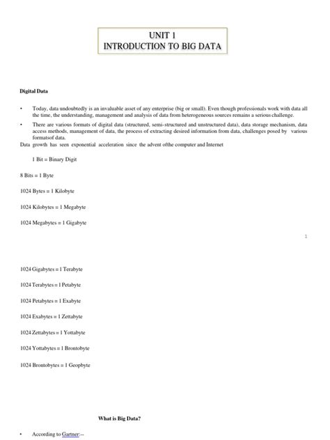 Big Data Unit 1 Kcs 061 Pdf Big Data Search Engine Indexing