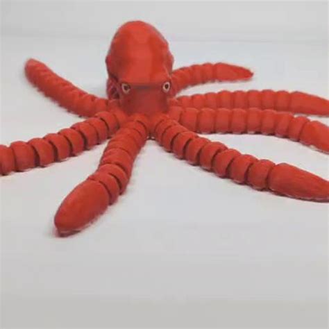 Stl File Cute Flexible Octopus Print In Place 🐙 ・3d Printer Model To Download・cults