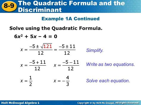 Master The Quadratic Formula Answers To Practice Questions