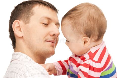 Padre Felice Con Il Bambino Adorabile Fotografia Stock Immagine Di