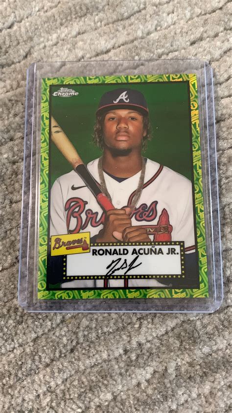 Fsft Ronald Acuna Jr Topps Chrome Platinum Anniversary Green Yellow
