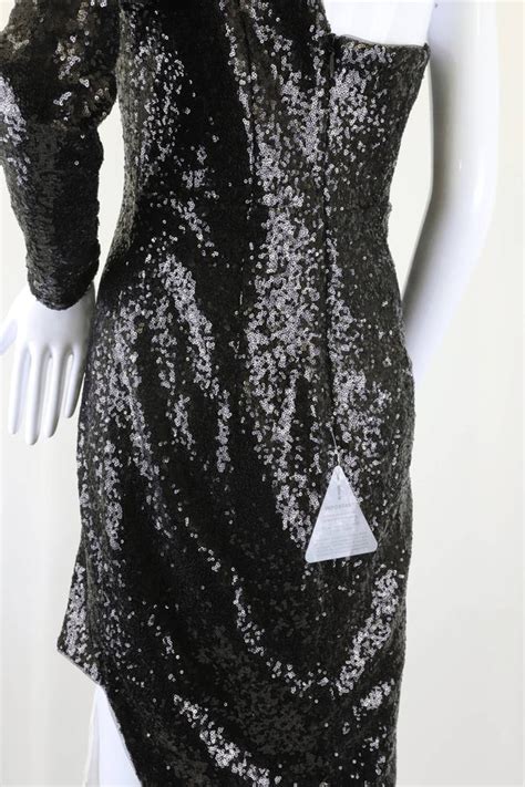 Bariano Black And White Sequin Dress 12 Reluv Clothing Australia