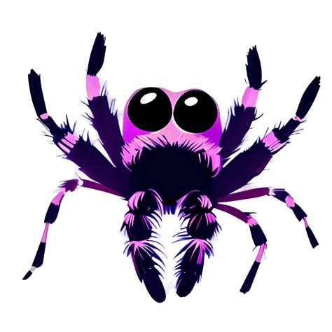 Fluffy Cute Regal Jumping Spider · Creative Fabrica