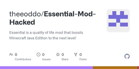 GitHub Theeoddo Essential Mod Hacked Essential Is A Quality Of Life Mod That Boosts Minecraft
