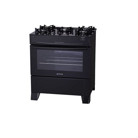 Fogão de Piso Atlas Bocas Monaco Preto Topgl Bivolt MadeiraMadeira