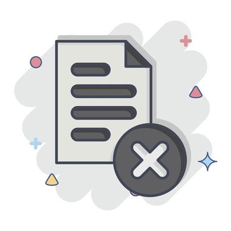 Icon Eliminate Related To Delete Symbol Comic Style Simple Design