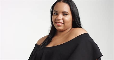 Premium Photo Plus Size Model In Studio Shoot Happy Smiling