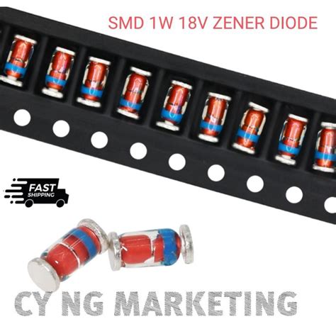1pc Smd Zener Diode 1w 18v Ll 41 Zm4746a Shopee Malaysia