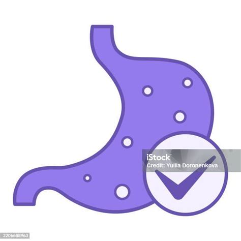 색깔의 배 아이콘입니다 벡터 일러스트 레이 션 소화관 건강 건강한 라이프스타일 영양 개념 건강관리와 의술에 대한 스톡 벡터 아트