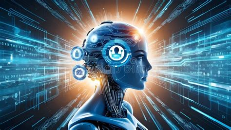 Intelligent Digital Matrix With Futuristic Code Abstraction Stock Illustration Illustration