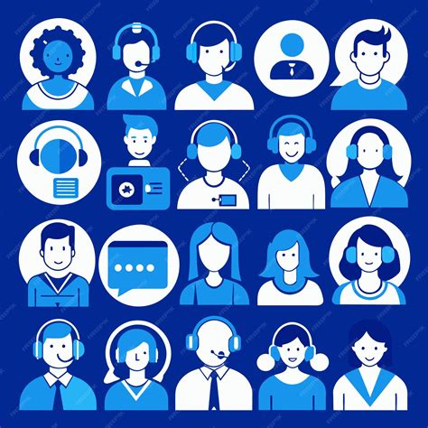 Premium Vector Set Of Online And Technical Support Icons