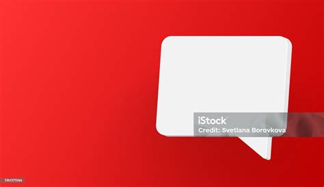 흰색 3d 복제 또는 말풍선 템플릿으로 빨간색 배경입니다 대화 풍선 문자 기호에 대한 스톡 벡터 아트 및 기타 이미지 대화 풍선 문자 기호 3차원 형태 빨강 Istock