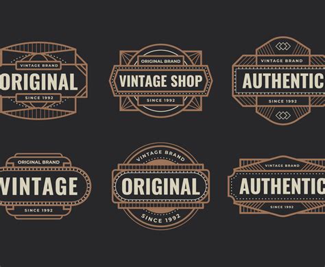 Vintage Badge Set Vector Art And Graphics
