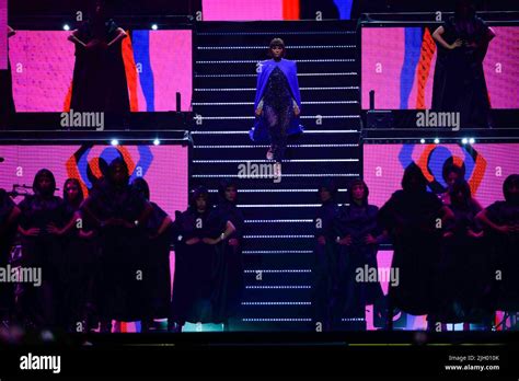 Italian Singer Alessandra Amoroso Perform During Tutto Accade A San