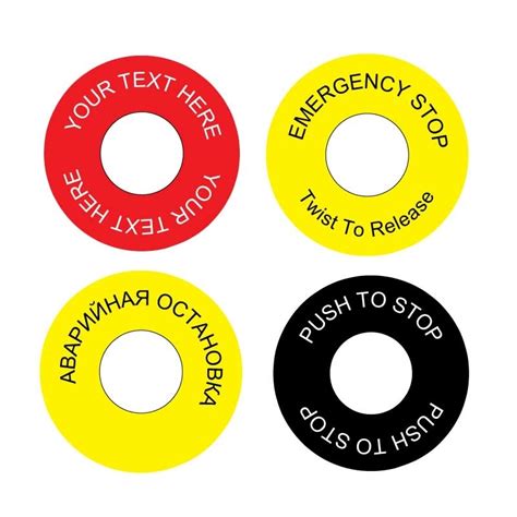 Jaf Graphics Personalised Emergency Stop Label