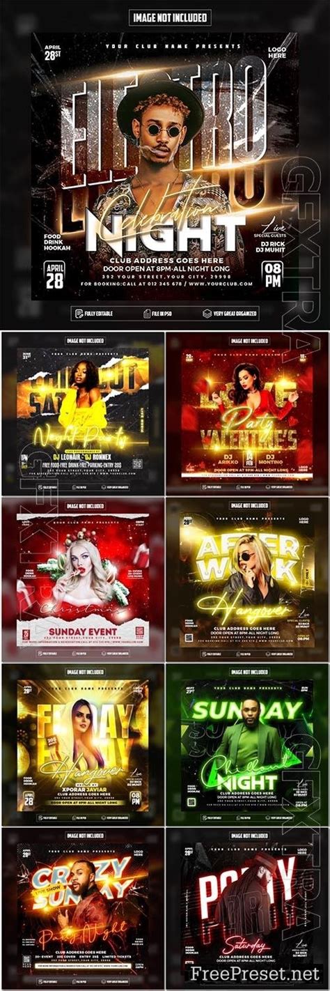 Flyer Social Media Post Psd Banner Set Vol 319