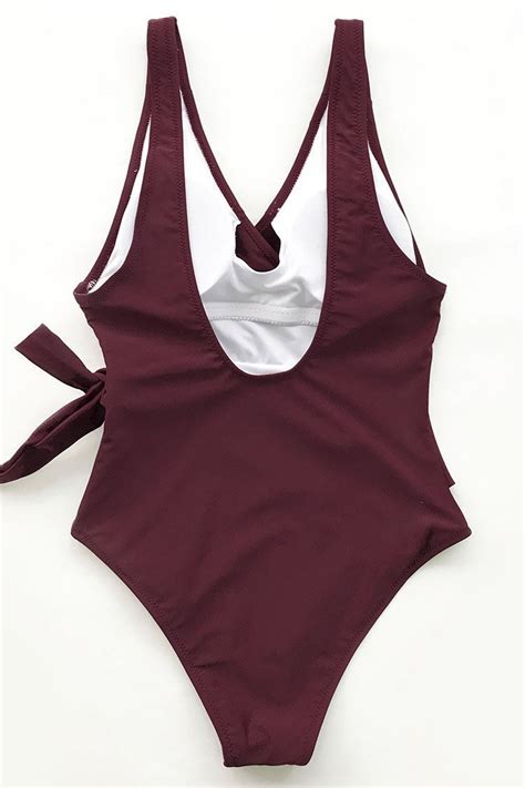 Elegant Dance Solid One Piece Swimsuit
