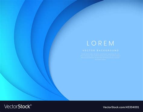 Abstract Blue Geometric Curve Overlay Layer Vector Image