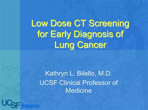 Low Dose Ct Screening For Early Diagnosis Of Lung Cancer Pptx