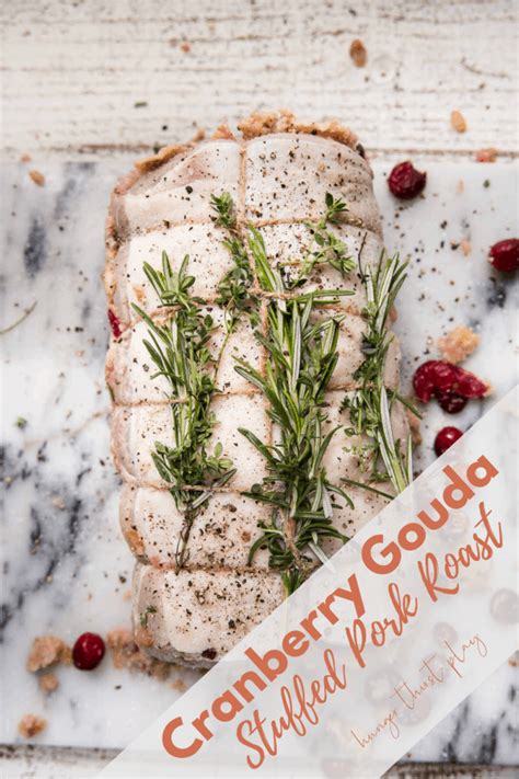 Cranberry Gouda Stuffed Pork Roast Hunger Thirst Play