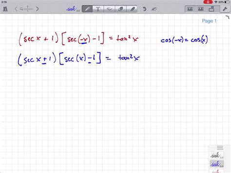 Solved Verify The Equation Is An Identity Using Special Products And Fundamental Identities