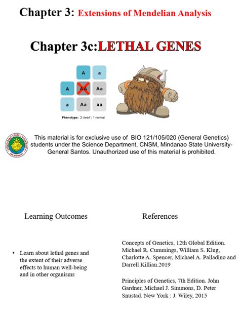 Chapter 3c Lethal Genes Final Pdf Dominance Genetics Zygosity