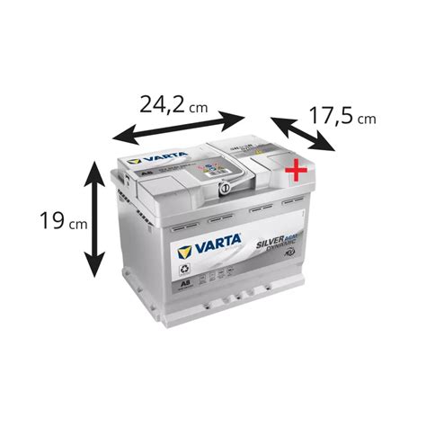 BATTERIE AUTO VARTA A8 SILVER DYNAMIC AGM XEV 12V 60AH 680A Batteries