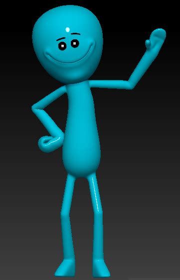Stl File Mr Meeseeks Fanart・3d Printing Template To Download・cults