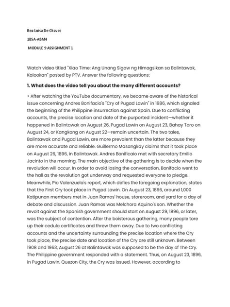 module 9 assignment 1 pdf wars of independence philippines