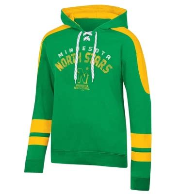 Nhl Minnesota North Stars Mens Vintage Lace Up Fleece Hooded