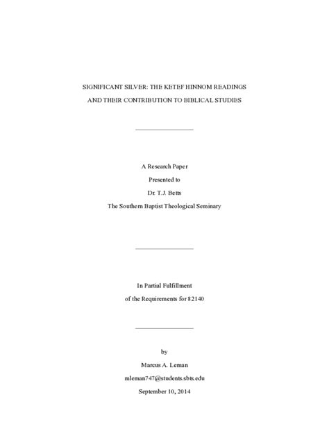Fillable Online Sbts Example Paper Annotated By SBTS Writing Center