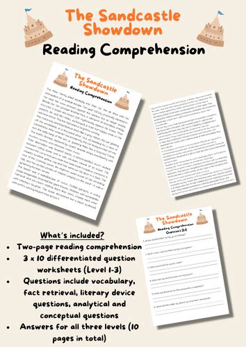 Summer End Of Year Differentiated Reading Comprehension The