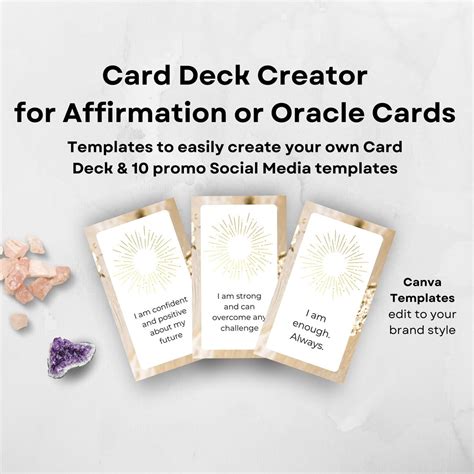 Card Deck Creator Canva Template Card Deck Editable Card Deck Blanks With Printing Template