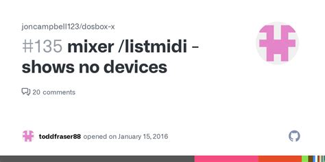 Mixer Listmidi Shows No Devices · Issue 135 · Joncampbell123dosbox