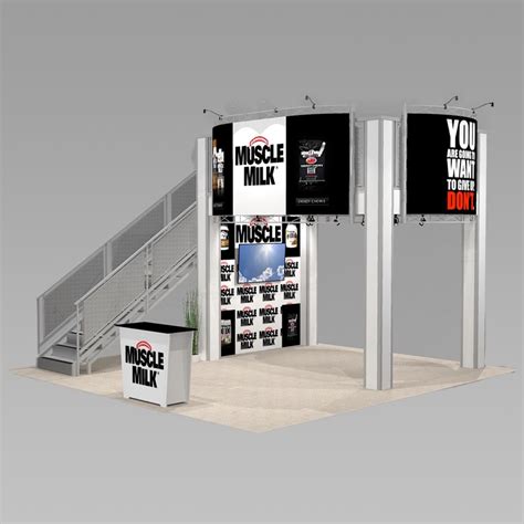 Small Double Deck Exhibit Design With Large 9 X 13 Meeting Area