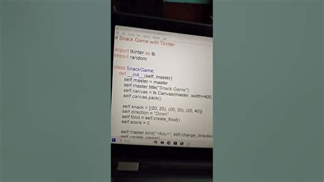 Create A Snack Game In Python Pythonprogramming Game Shortvideo